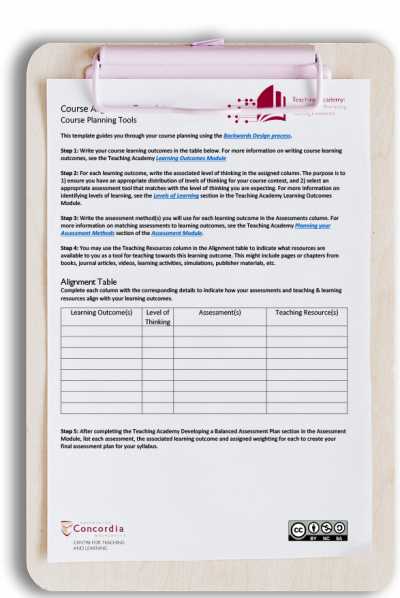 Instructional Planning Completion Task – Teaching Academy